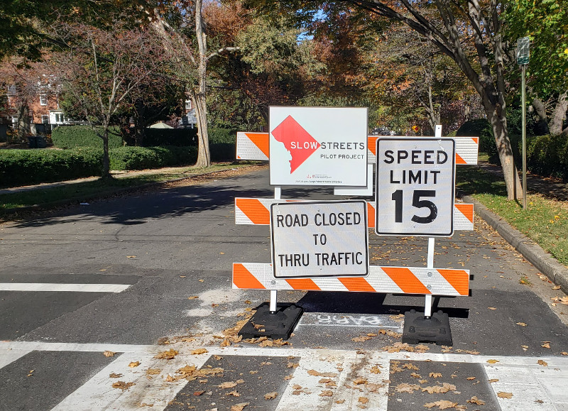 DC’s first “slow street” gets new signs
