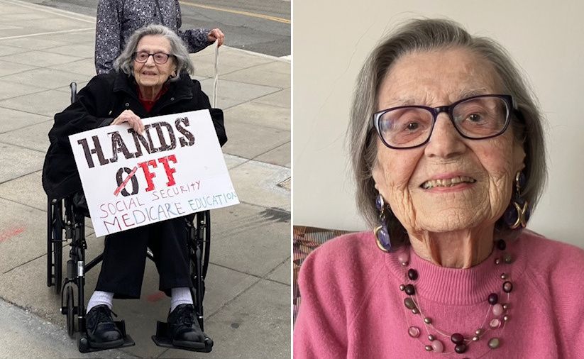 Van Ness centenarian taking part in local January 20th protest marking ...