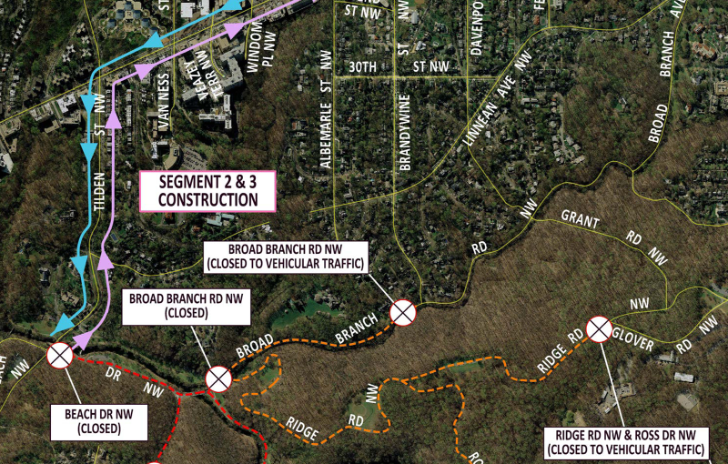 Beach Drive work between Broad Branch and Tilden could take less than ...